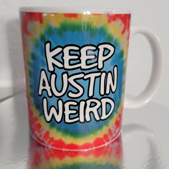 atx | Dining | Keep Austin Weird Tie Dyed Graphic Coffee Mug | Poshmark